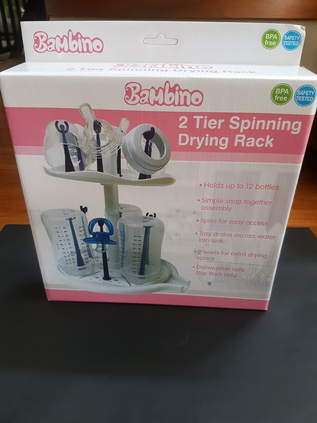 Bamboo 2 Tier Spinning Rack, Babies & Kids, Baby Nursery & Kids ...