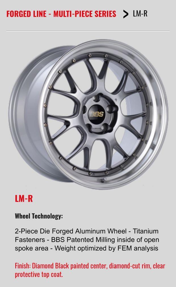 BBS LM-R 19” Rims, Car Accessories, Tyres & Rims on Carousell