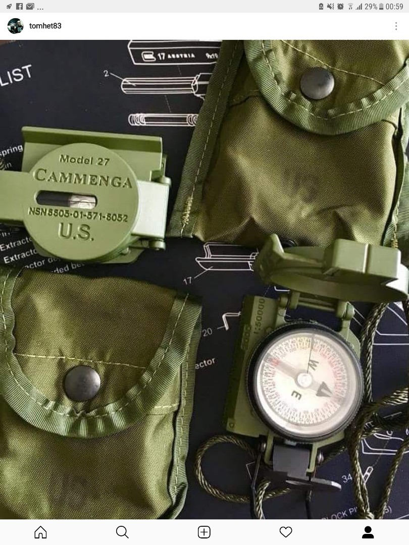 Cammenga GOVT.ISSUE Military Phosphorescent Lensatic Compass (Model#27 ...