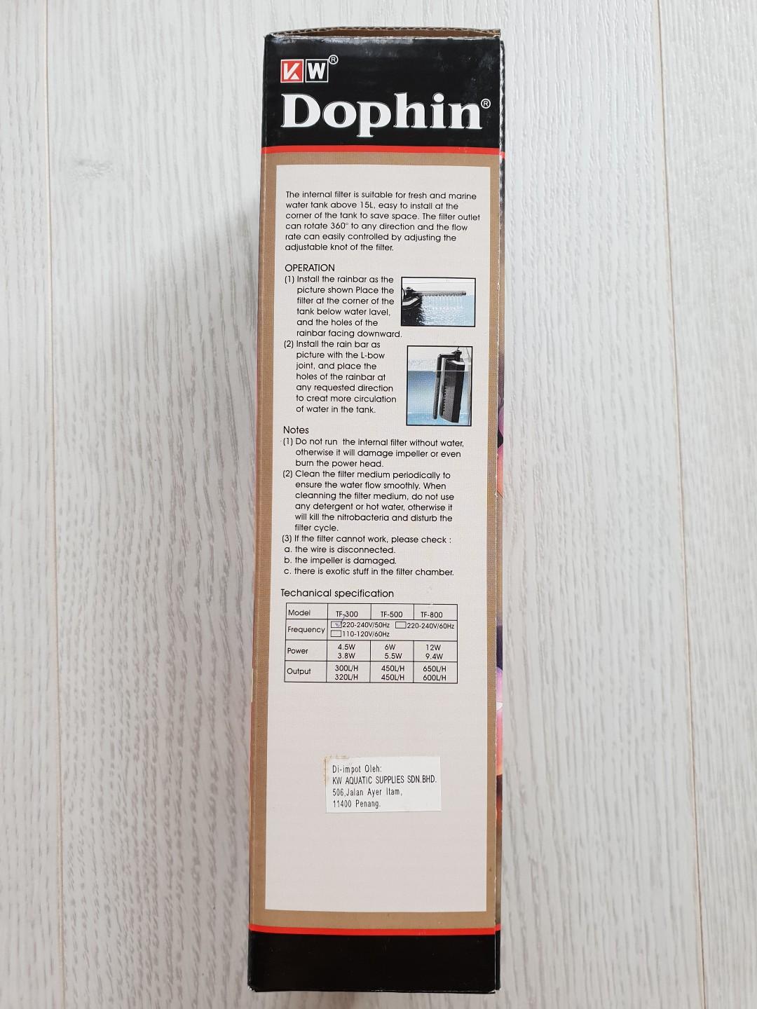 Dophin Aquarium Internal Filter TF300 Fish Tank Filter, Pet Supplies ...