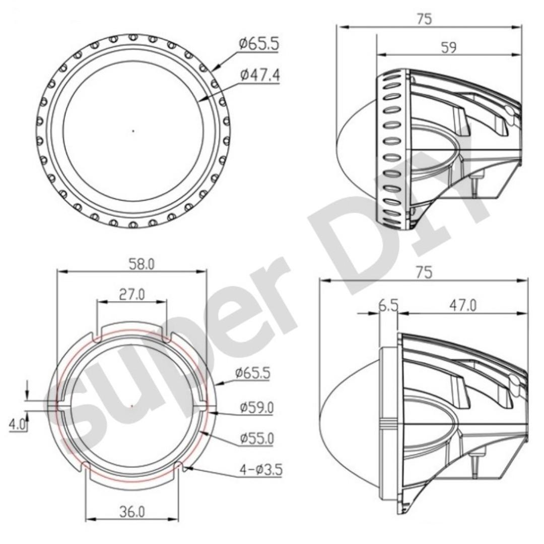 High power Headlight Head light lightbeam light beam cut off line cut ...