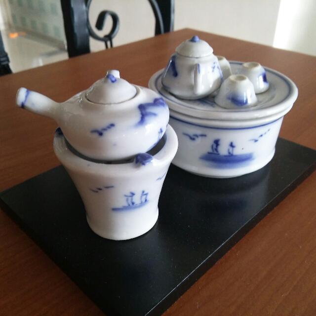 Japanese Mini Tea Pot Display set (Moving out Sales), Food & Drinks ...