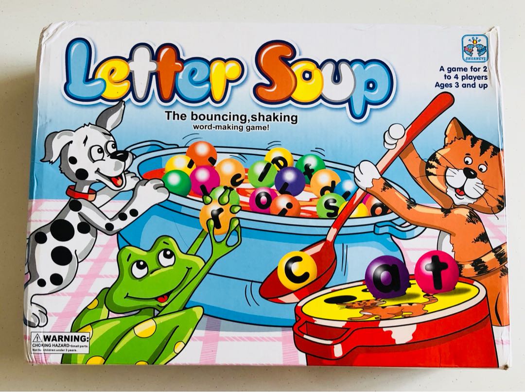 Letter Soup. Bouncing, Shaking Word Building Game, Hobbies & Toys, Toys ...