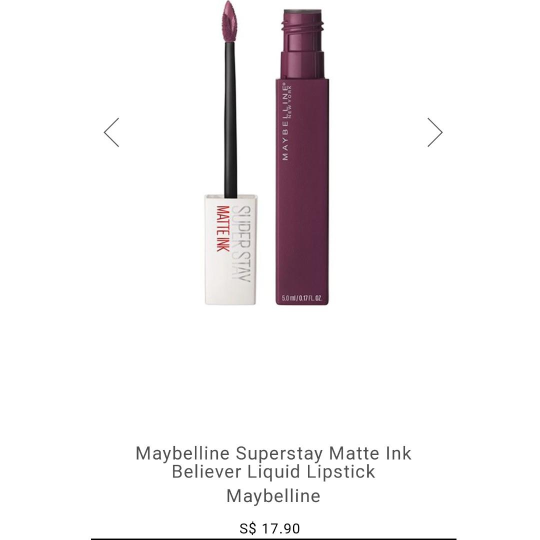Maybelline superstay matte ink-believer, Beauty & Personal Care, Face ...