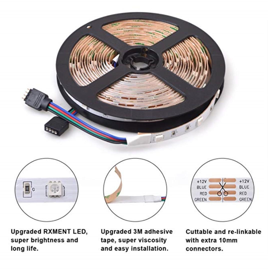 Minger 5M LED Strips Lights - LED Lights Blue LED Strip Lights with ...