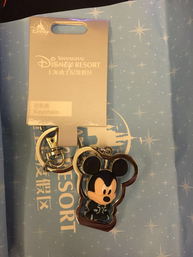 Shanghai Disneyland Mickey Tron keychain, Hobbies & Toys, Stationery ...