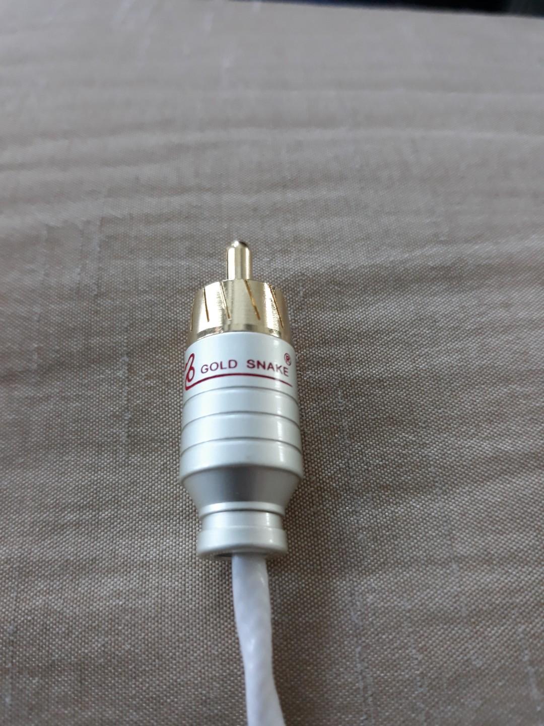 Gold Snake RCA Cable USA. 1.5M, Audio, Portable Audio Accessories on ...