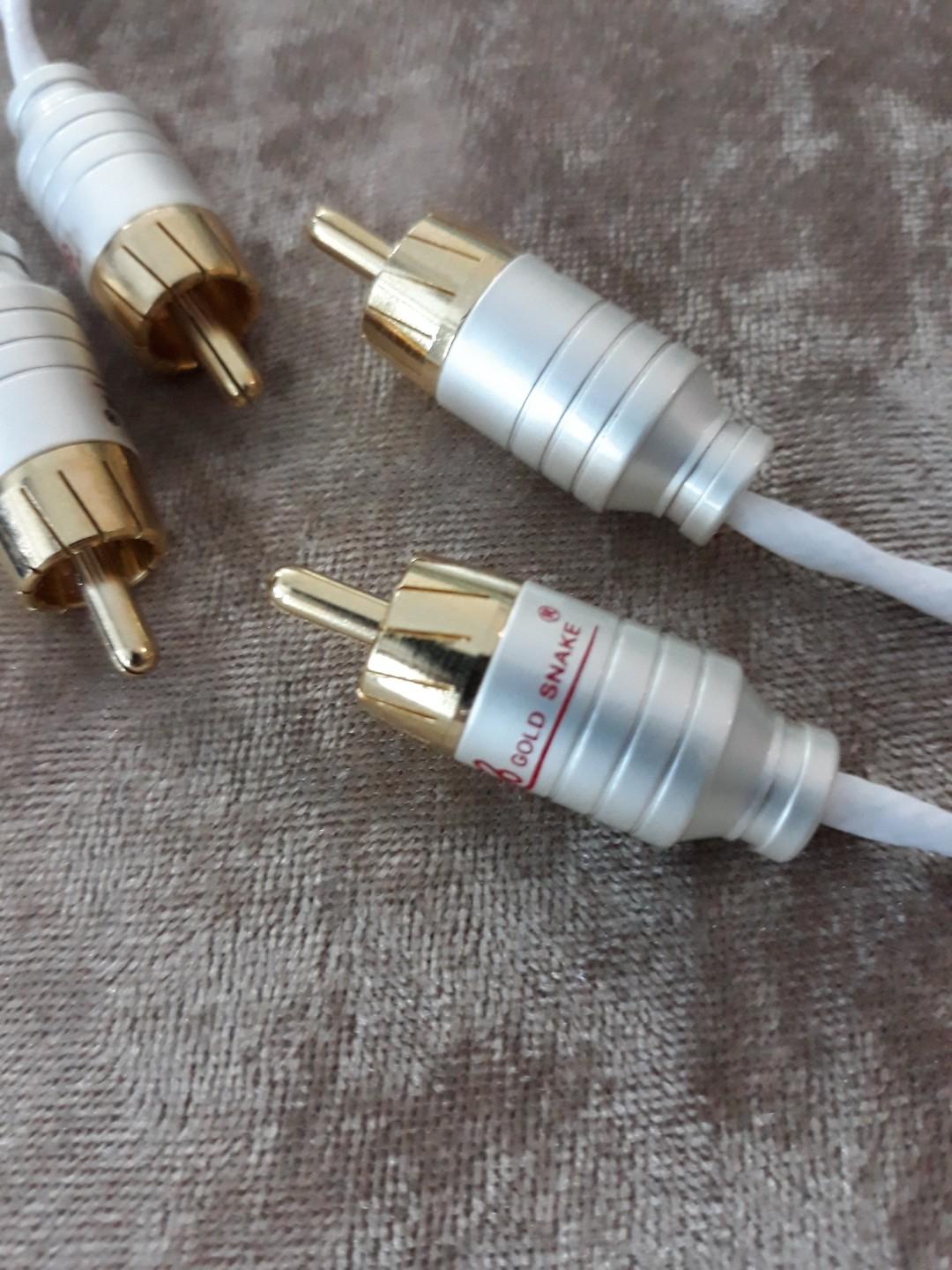 Gold Snake RCA Cable USA. 1.5M, Audio, Portable Audio Accessories on ...
