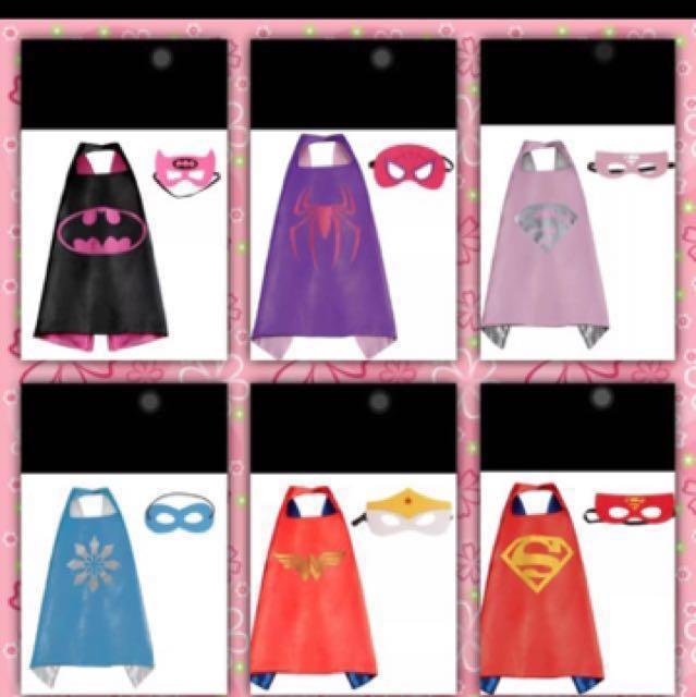 Superhero Cape And Mask Adult And Kids Superhero Mask Children ...