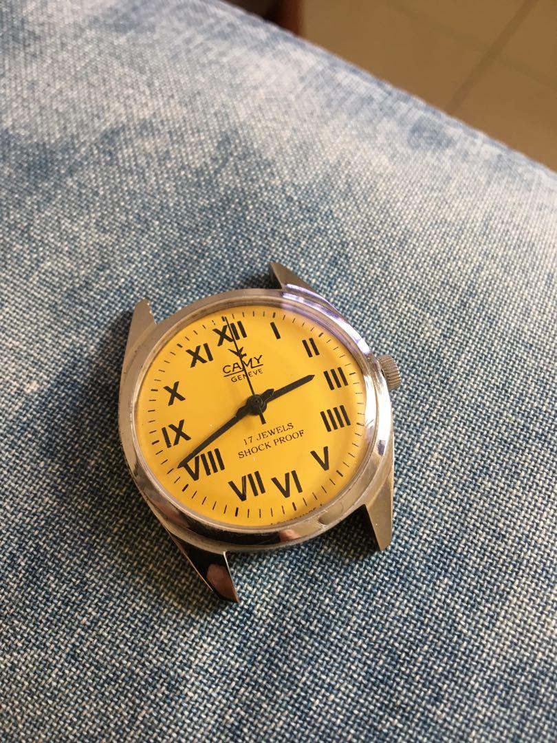 Vintage CAMY mechanical swiss watch (unique yellow face), Women's ...