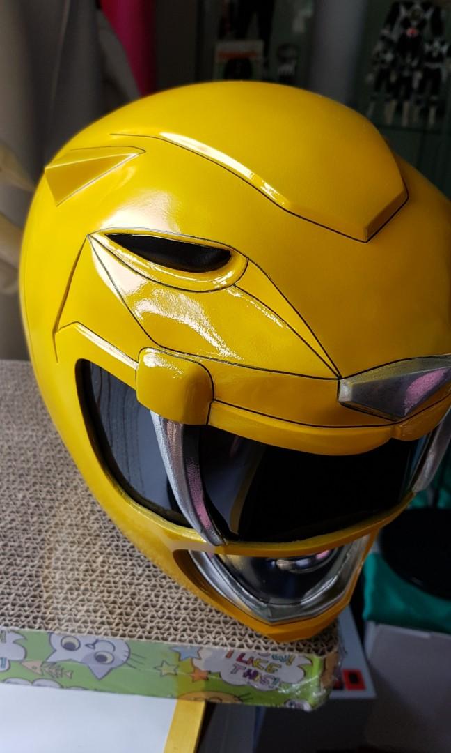 Yellow ranger prop helmet, Hobbies & Toys, Toys & Games on Carousell