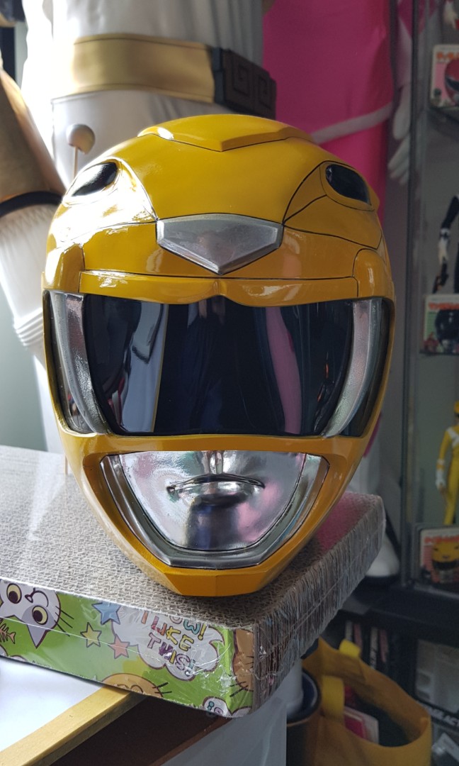 Yellow ranger prop helmet, Hobbies & Toys, Toys & Games on Carousell