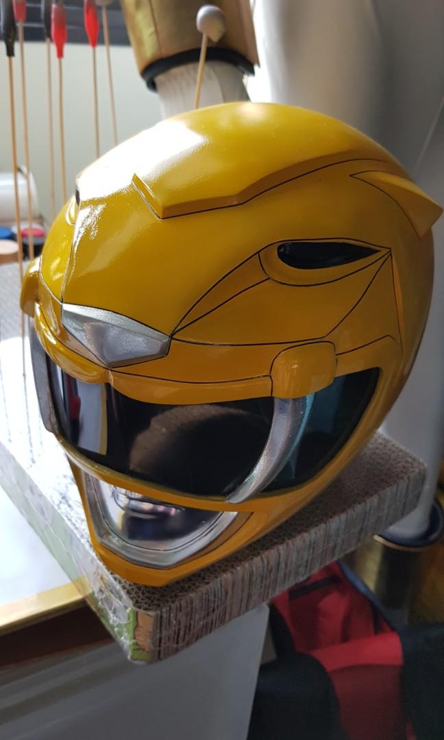 Yellow ranger prop helmet, Hobbies & Toys, Toys & Games on Carousell