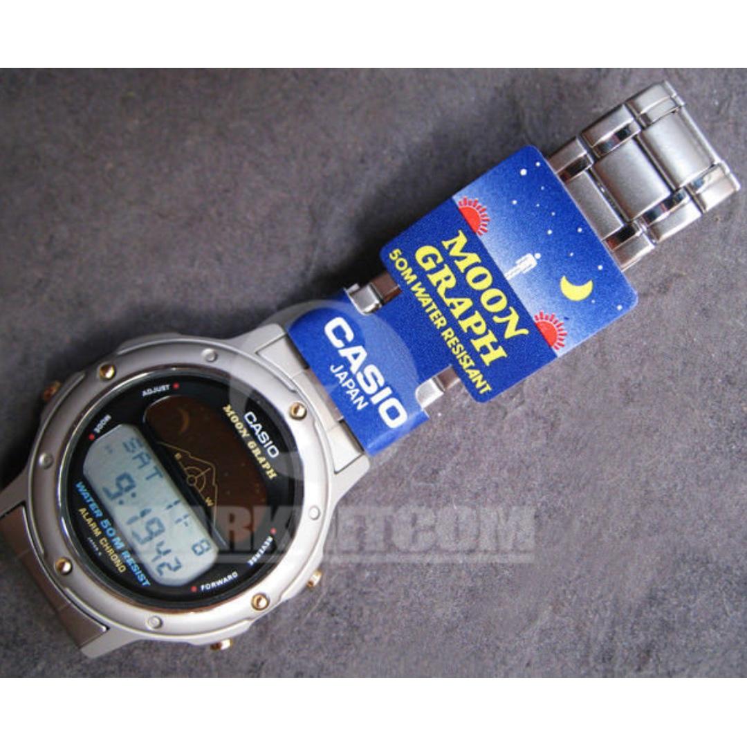 CASIO Moon Graph GMW-61B module 832 Watch 80's Black dial ULTRA rare ...