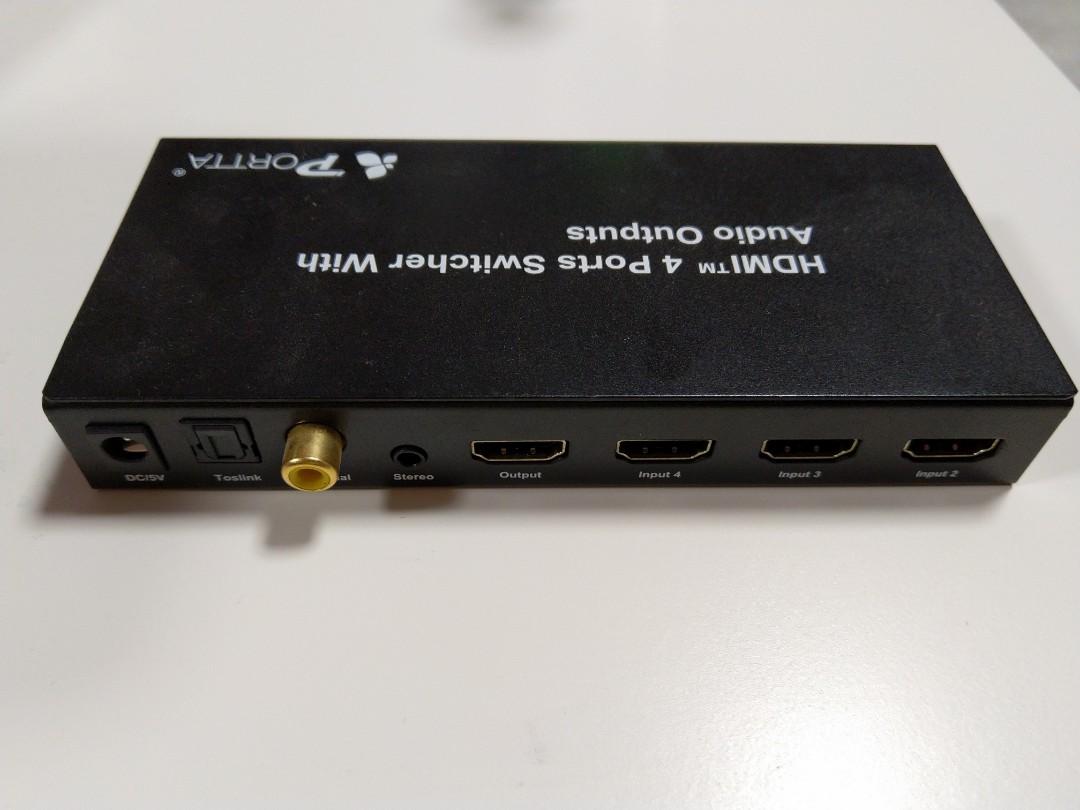 HDMI Switch 4 ways with Coaxial and Optical output., TV & Home ...