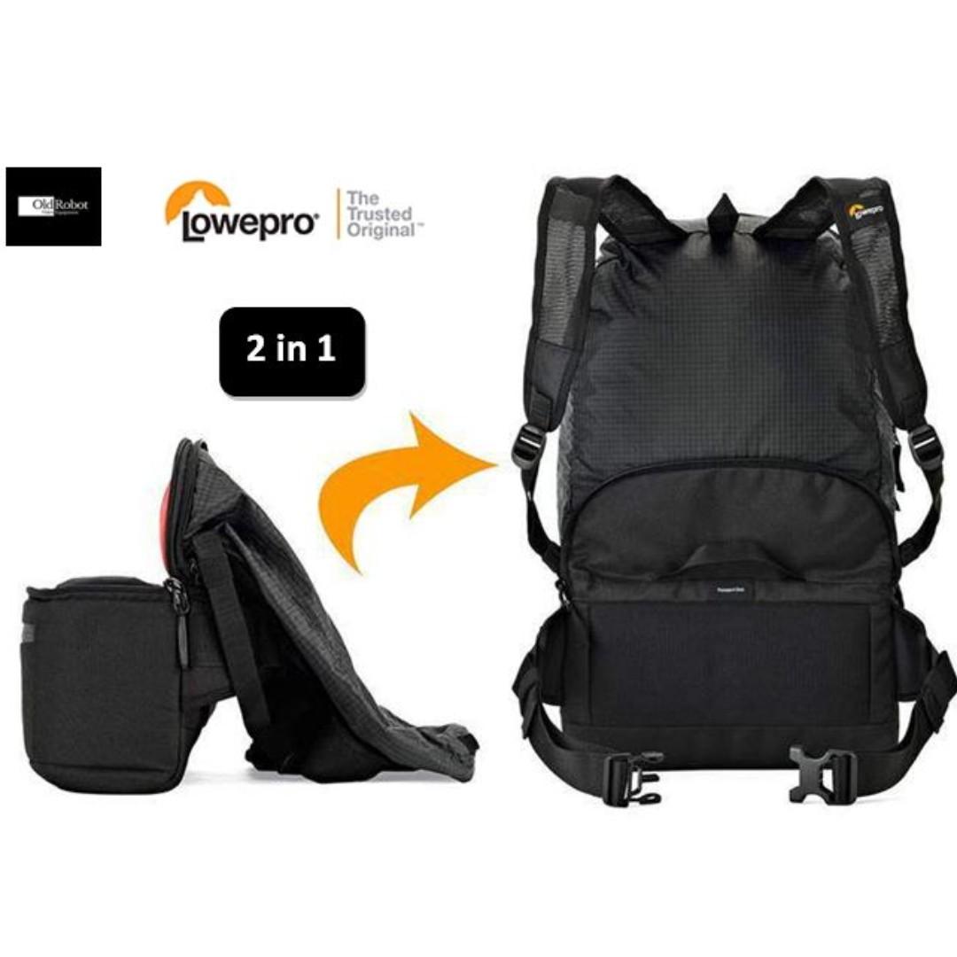 LOWEPRO PASSPORT DUO - ORANGE/MICA 2 in 1 Backpack + Waist Bag ...