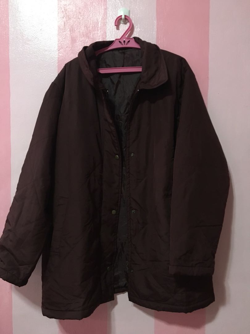 Maroon Coat, Women's Fashion, Coats, Jackets and Outerwear on Carousell