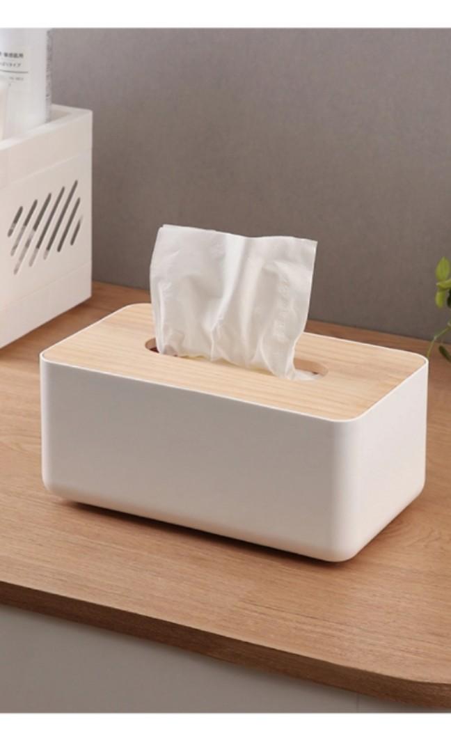 Muji style high quality tissue box, Furniture & Home Living, Home ...