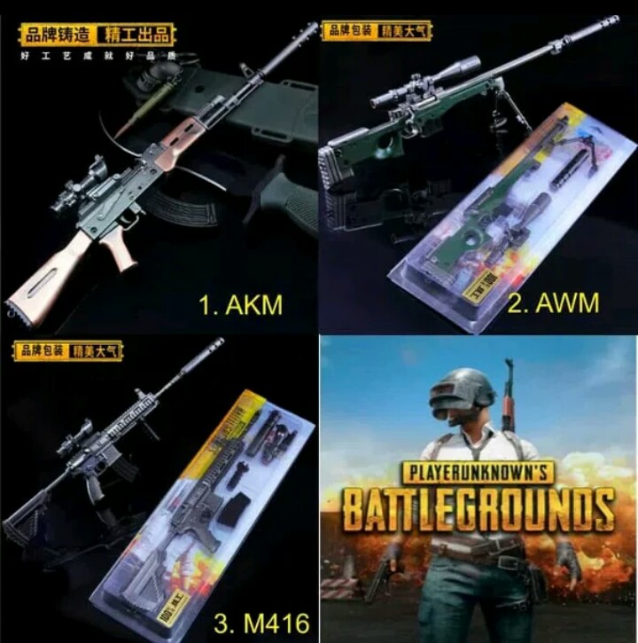 REPLIKA MINIATUR SENJATA PUBG 30cm FULL BESI, Toys & Collectibles ...