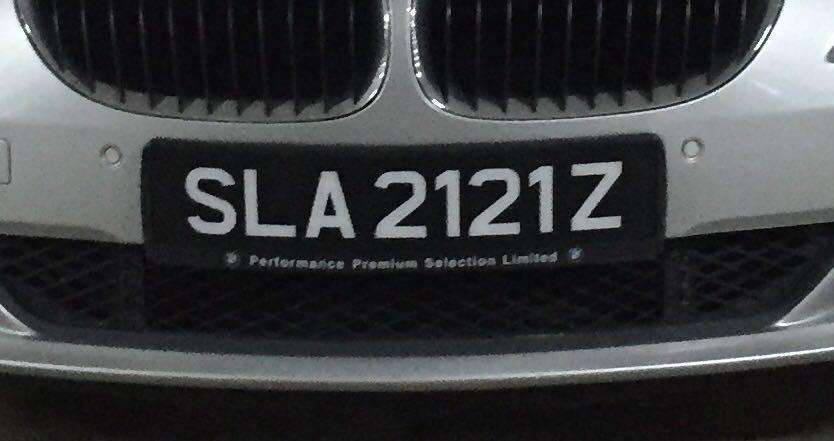SLA 2121 Z NUMBER PLATE FOR SALE, Car Accessories, Car Plates on Carousell