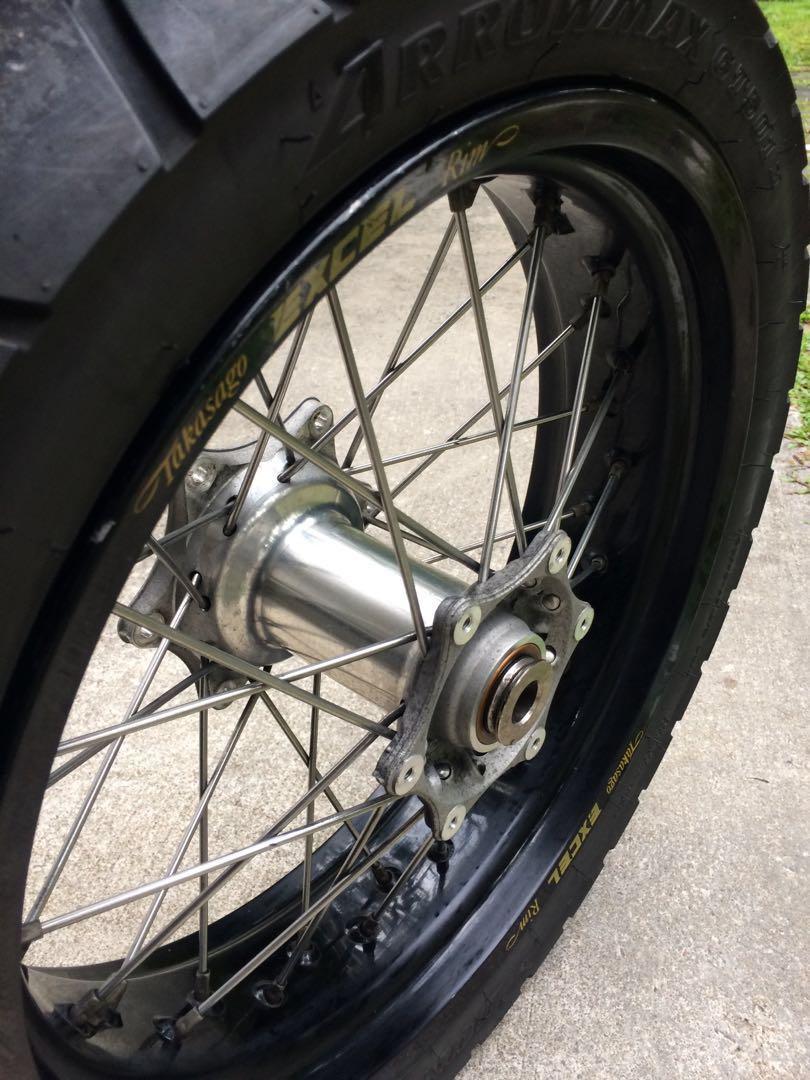 SM RK excel takasago supermoto wheel set, Motorcycles, Motorcycle ...