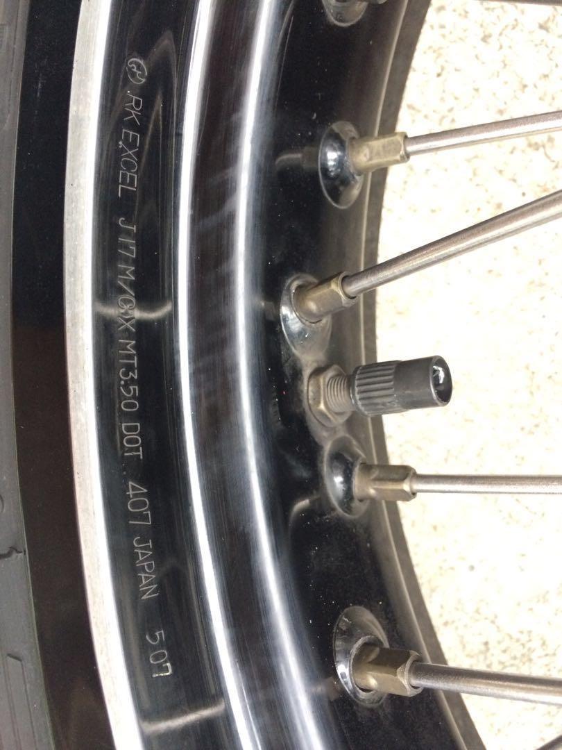SM RK excel takasago supermoto wheel set, Motorcycles, Motorcycle ...