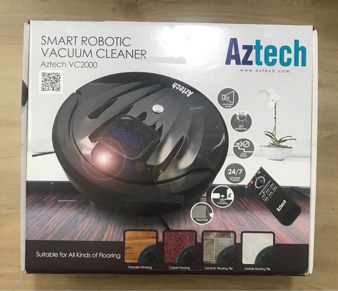 Smart Robotic Vacuum Cleaner - Aztech VC2000, TV & Home Appliances ...