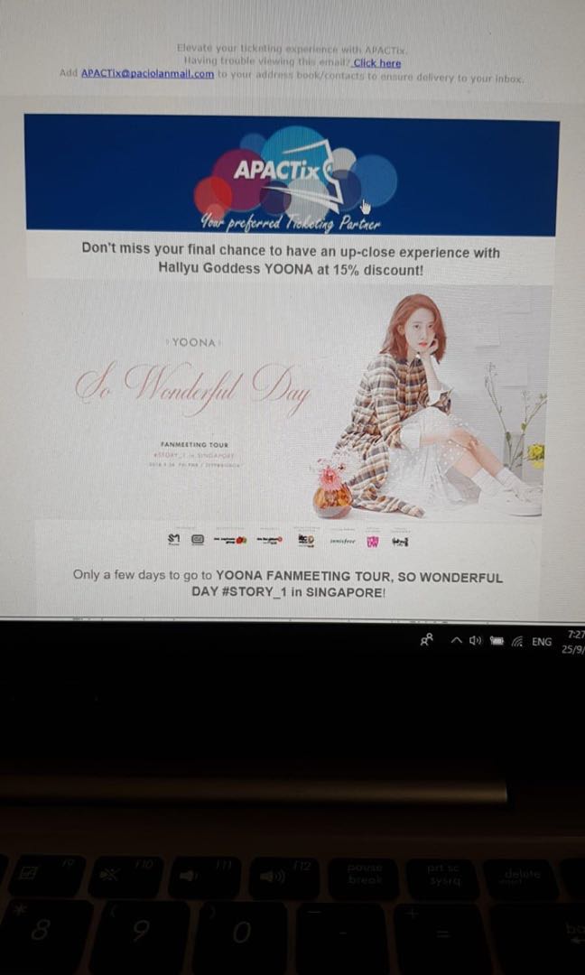Yoona ticket cat 1, Tickets & Vouchers, Event Tickets on Carousell