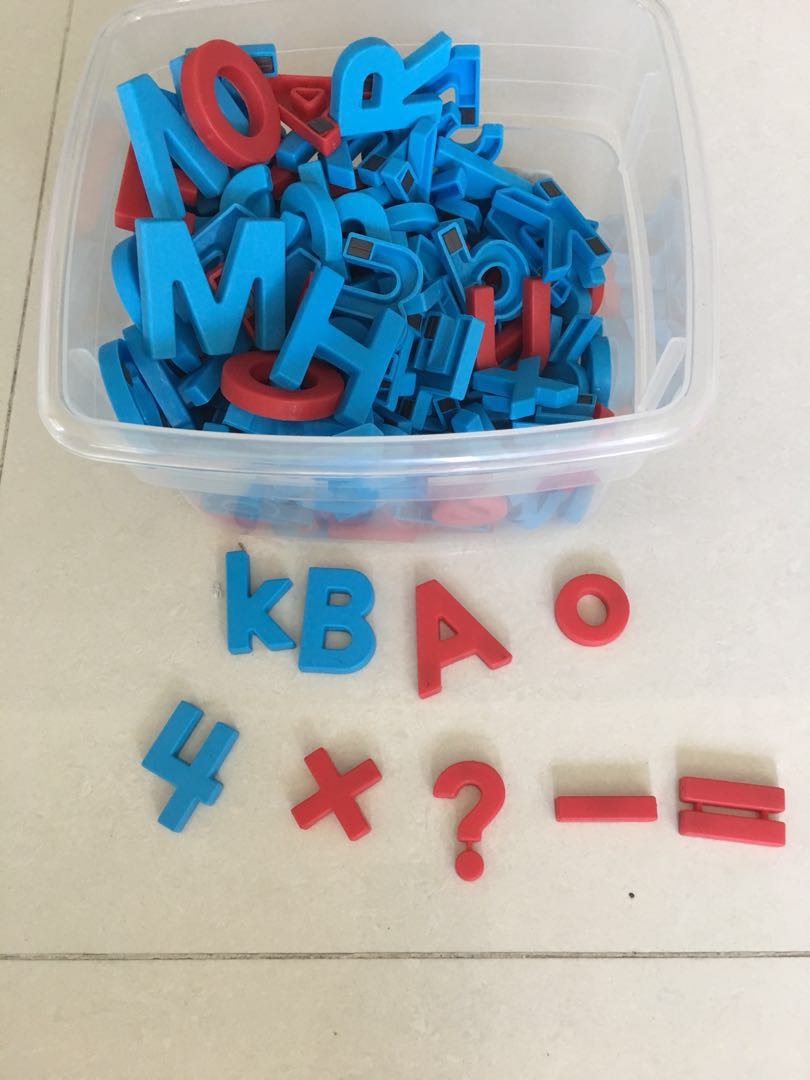 214 color coded Letters & Numbers Magnets, Hobbies & Toys, Toys & Games ...