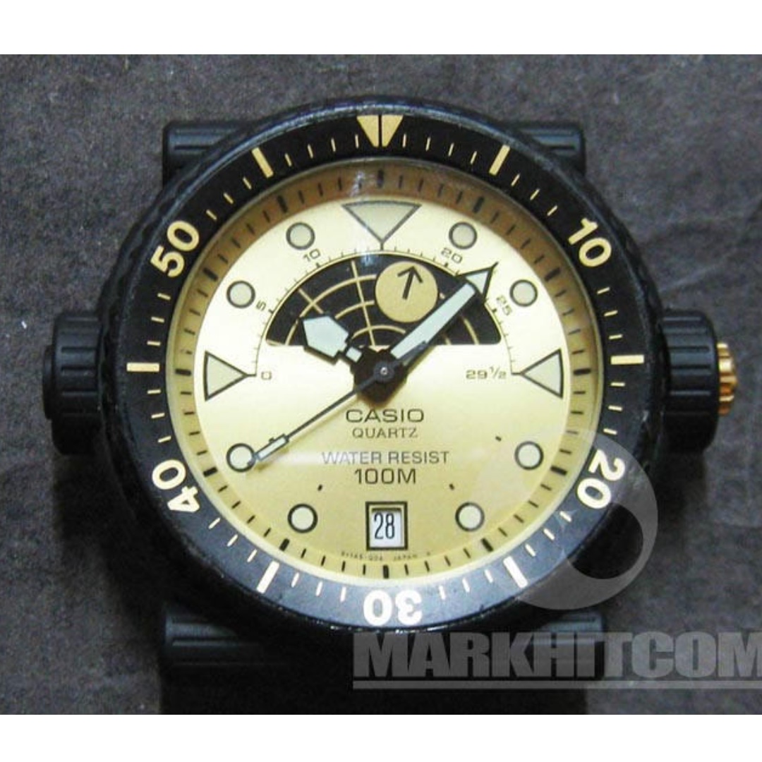 CASIO Tidal Chronometer Moon Phase MW-301 WATER RESIST 100M Watch 80's ...