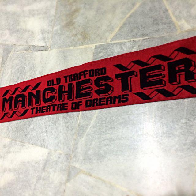 Manchester United's Red Devils Text Bar Scarf 1990-2000, Hobbies & Toys ...