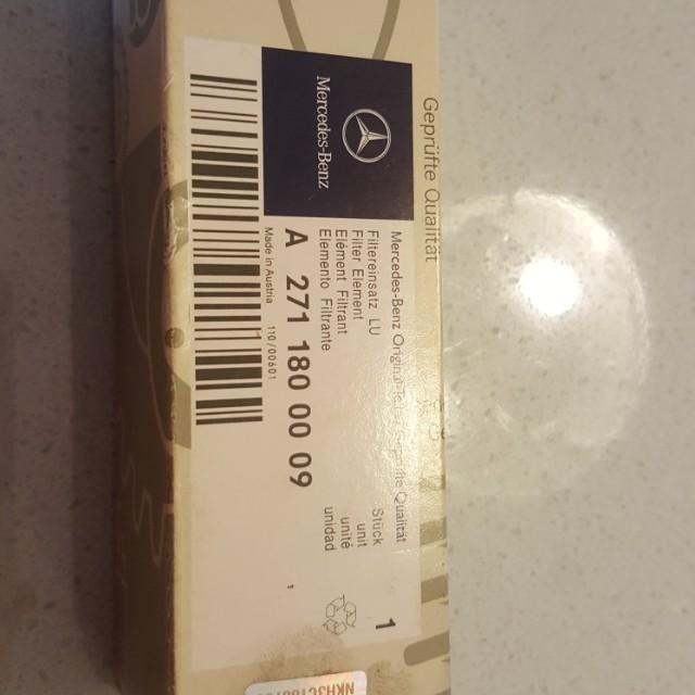 BNIB Mercedes E-class C-class CLK Oil Filter A2711800009 Original oil ...