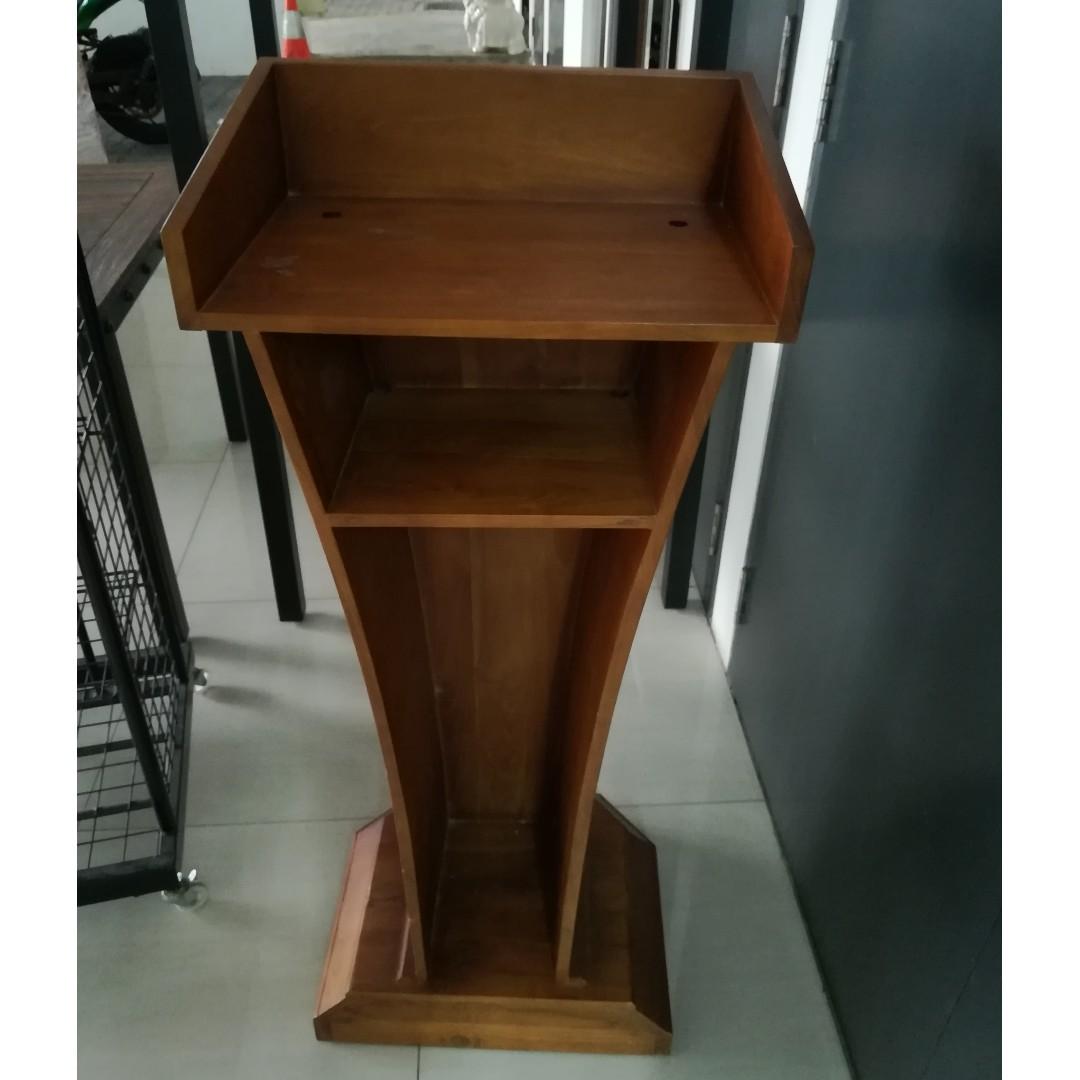 PODIUM Wooden Hostess Stand NIB Church / School / Hotel, Furniture ...