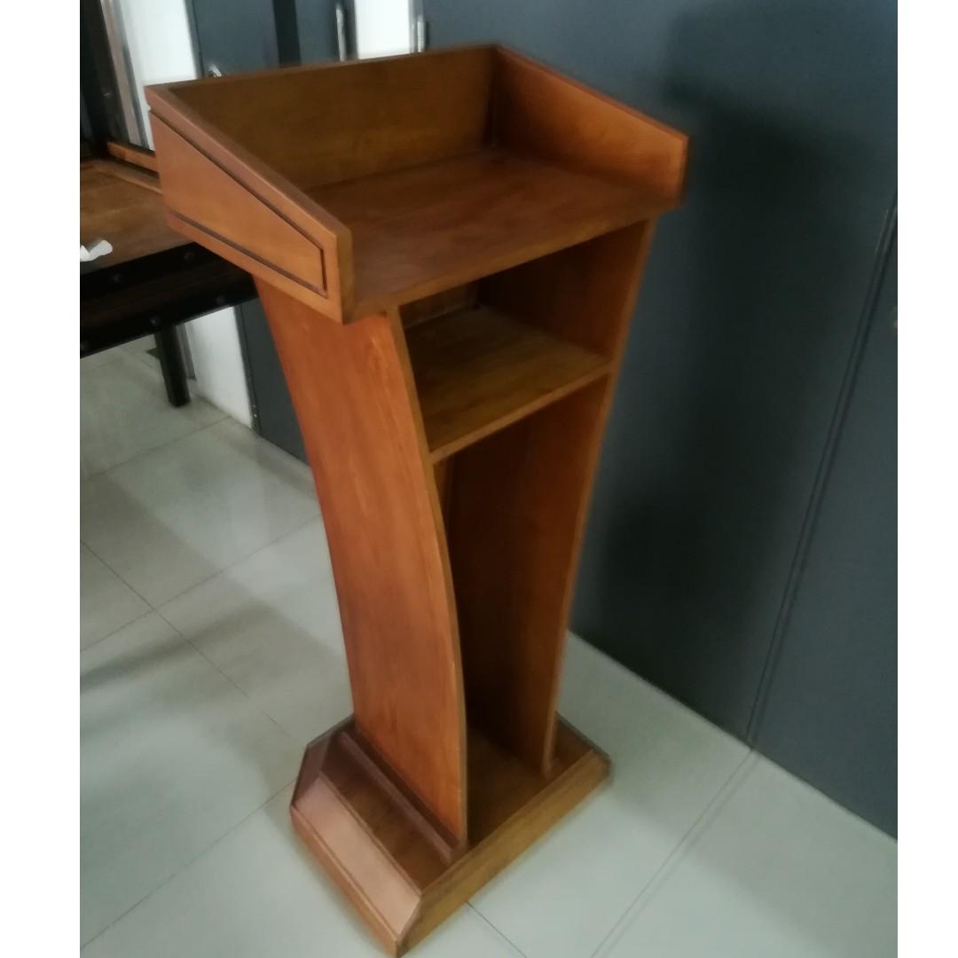 PODIUM Wooden Hostess Stand NIB Church / School / Hotel, Furniture ...