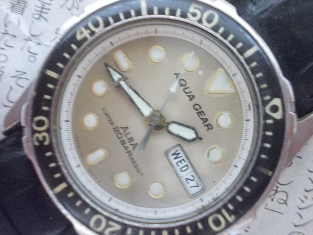 Vintage Alba Aqua gear Japan diver watch, Men's Fashion, Watches ...
