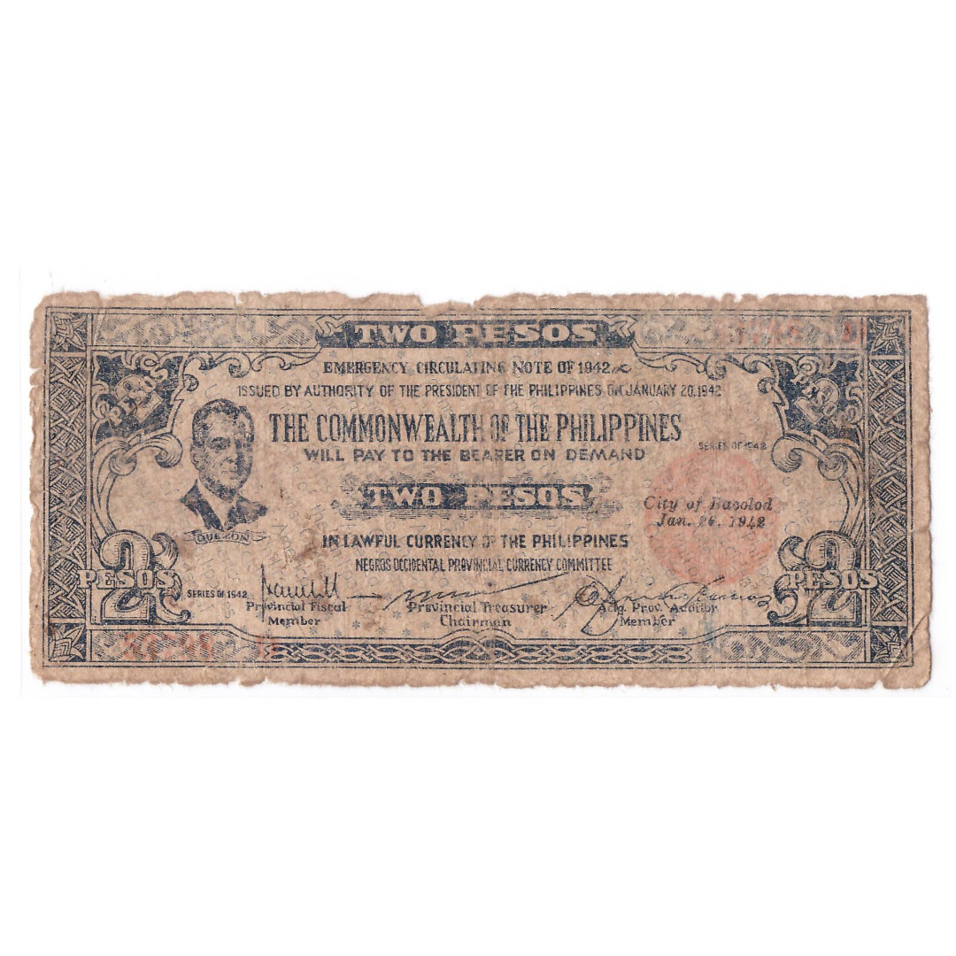 1942 Philippine Guerilla 2 Peso World War II Banknote, Hobbies & Toys ...