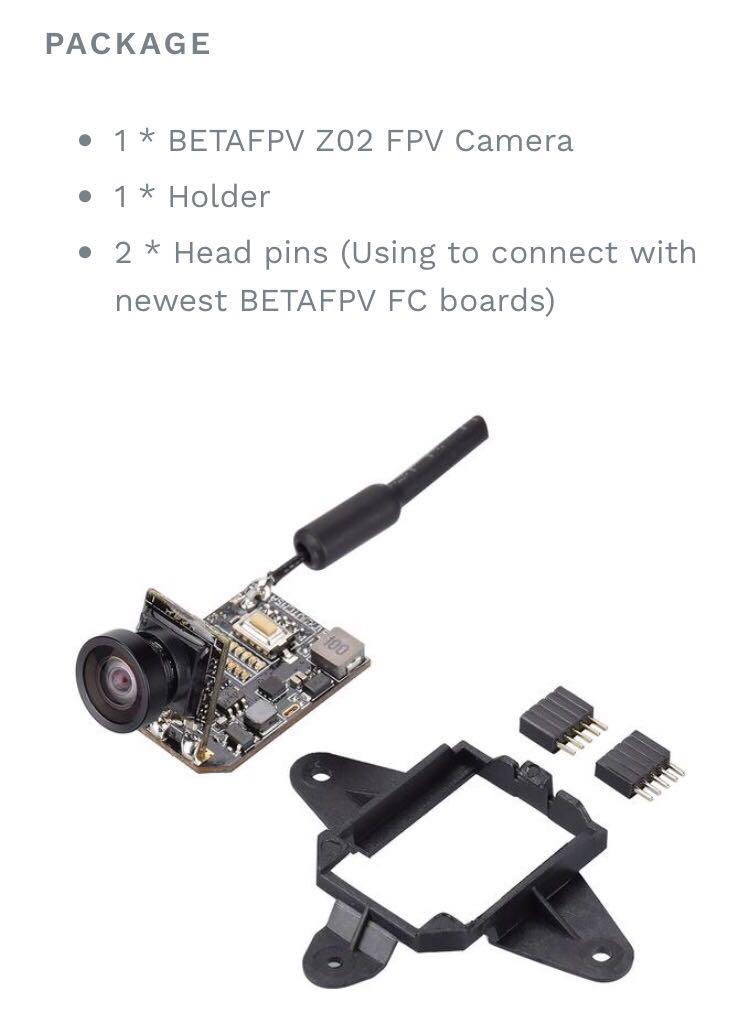 Betafpv Z02 AIO Camera 5.8G VTX, Hobbies & Toys, Toys & Games on Carousell