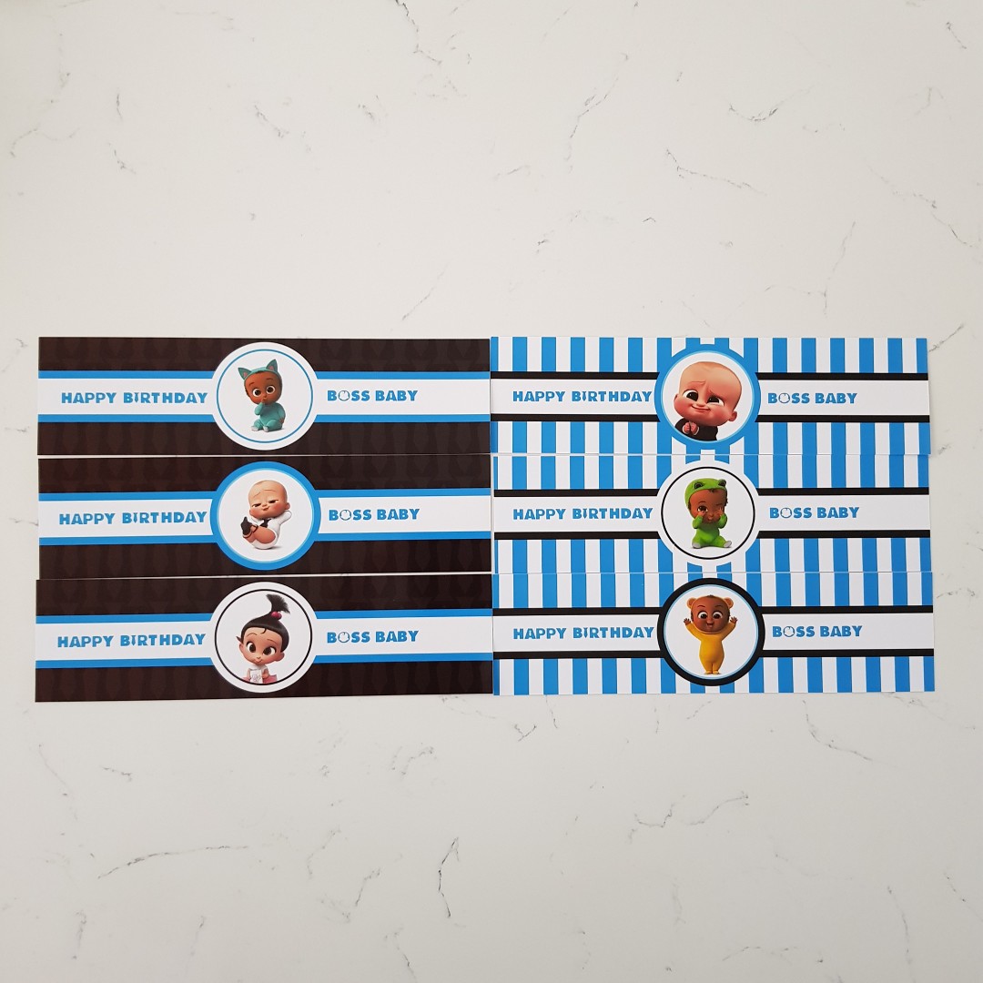 BOSS BABY BOTTLE STICKER (MIX SET OF 10 PCS), Hobbies & Toys ...