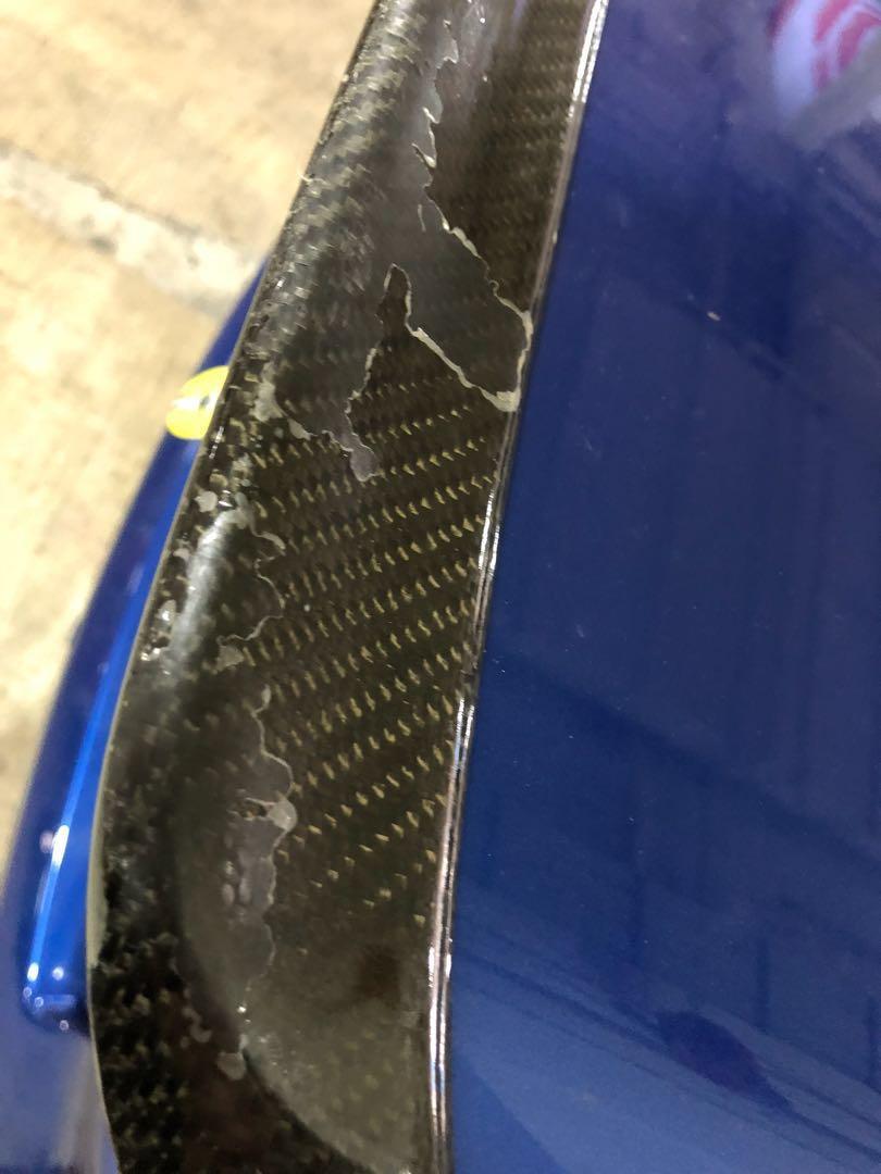 Evo X spoiler c/w cf lip, Car Accessories, Accessories on Carousell