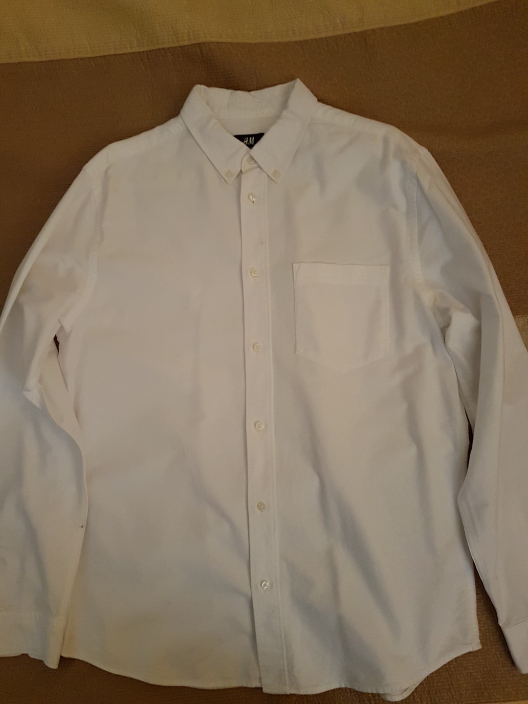 H&M Plain White Longsleeves Polo, Men's Fashion, Tops & Sets, Tshirts ...