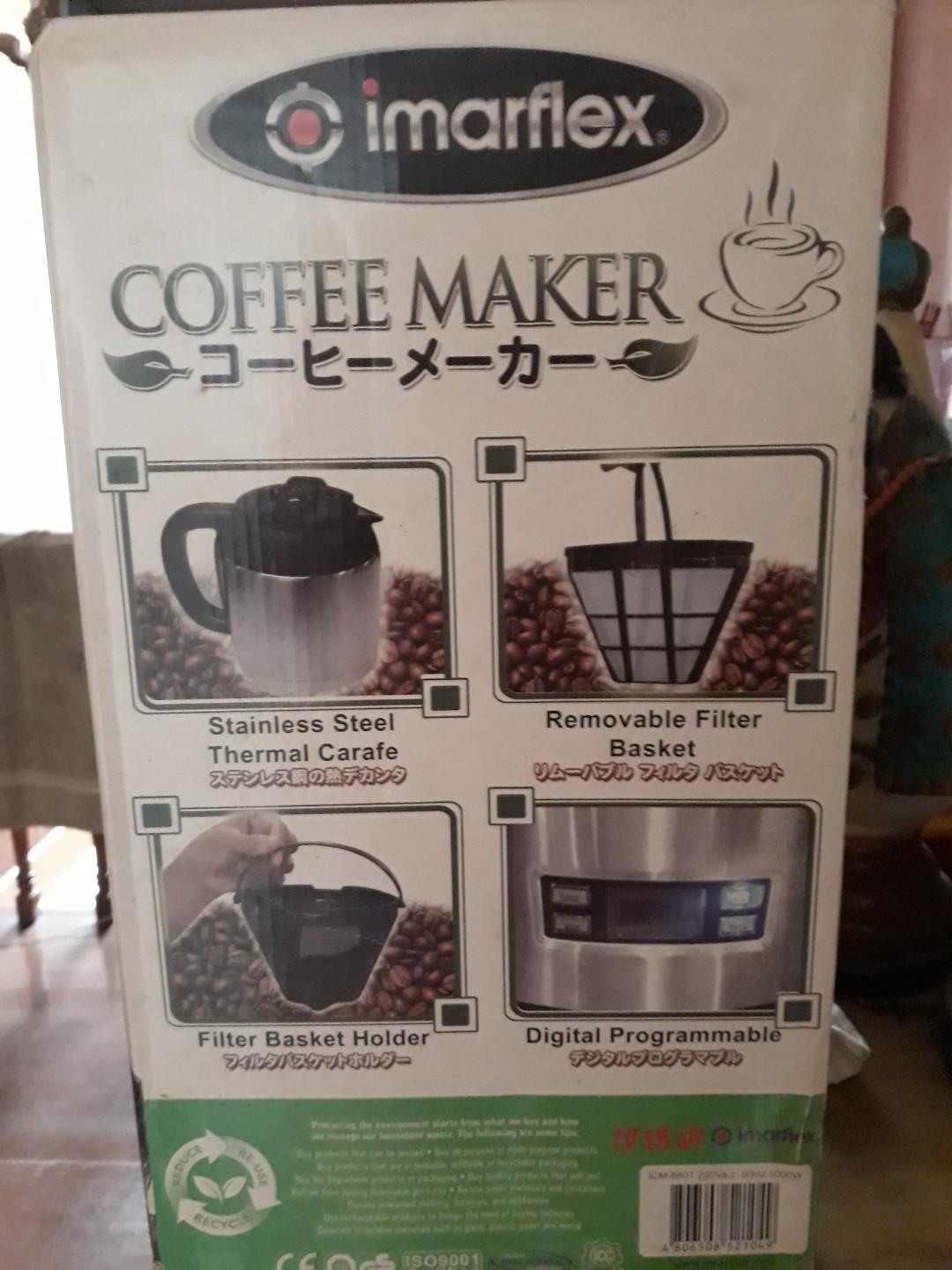 Imarflex 10-cup Coffee Maker, TV & Home Appliances, Kitchen Appliances ...