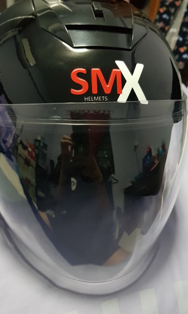 SMX Helmet (SIZE M) BLACK, Motorcycles, Motorcycle Accessories on Carousell