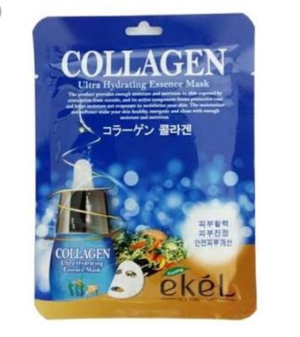 Authentic Ekel Collagen Sheet Mask, Beauty & Personal Care, Face, Face ...