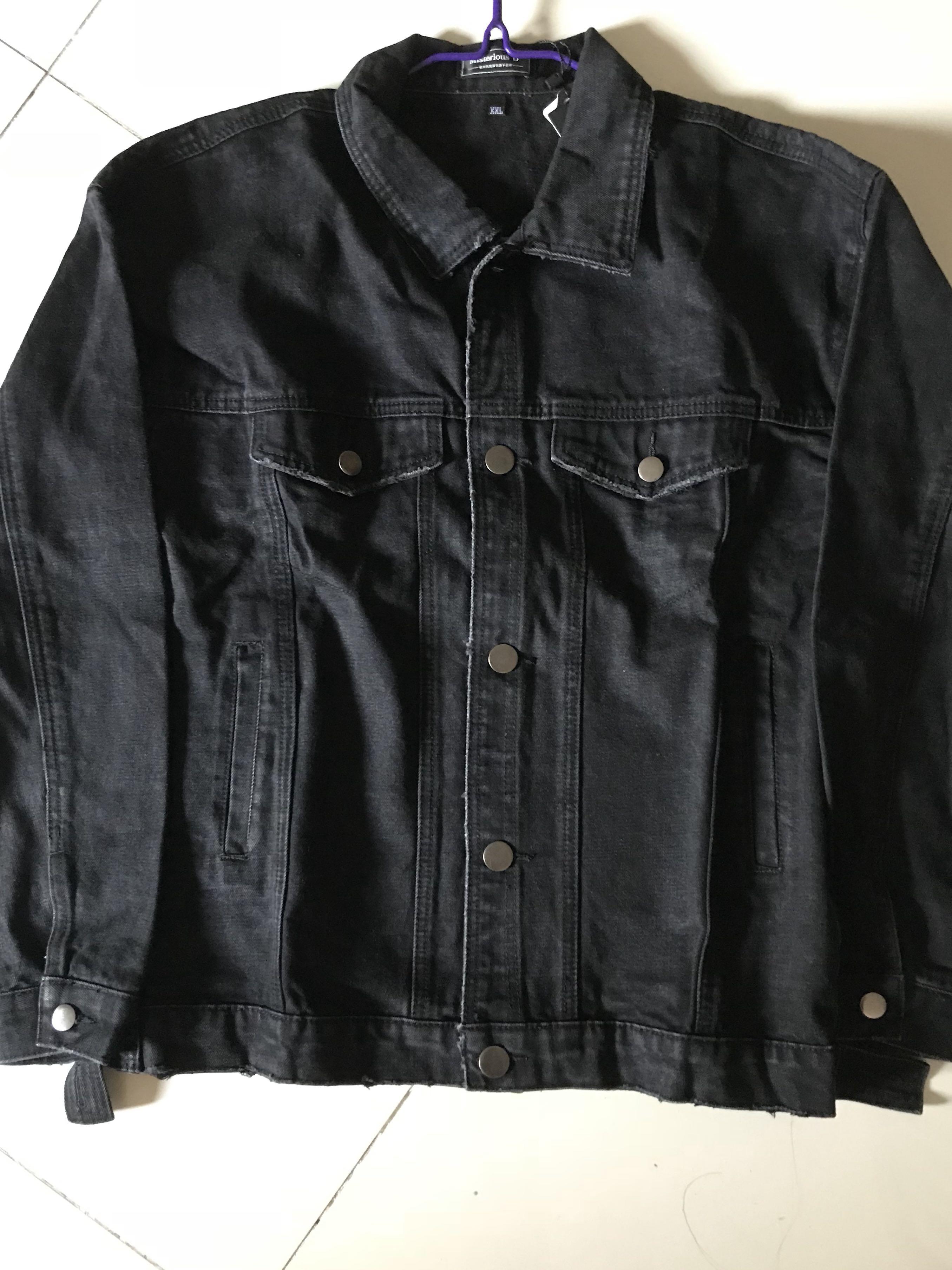 Black Denim Jacket, Men's Fashion, Coats, Jackets and Outerwear on ...