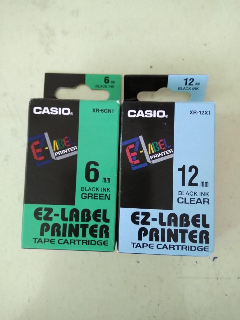 Casio E-label printer tape cartridege, Computers & Tech, Printers ...