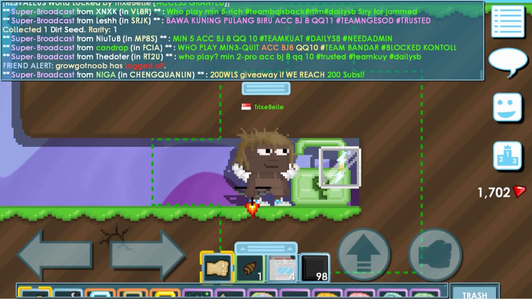 Growtopia Zeus drop in world, Video Gaming, Gaming Accessories, Game ...