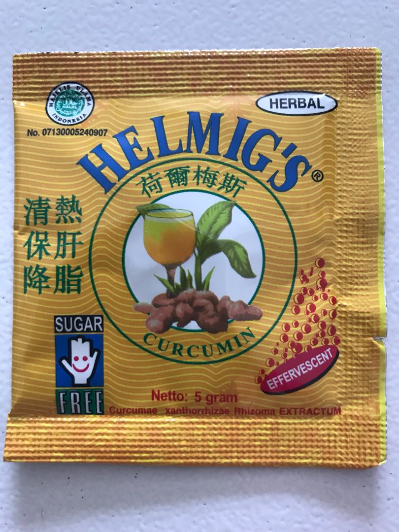 Helmig's Sugar-Free Effervescent Curcumin Drink (13 Sachets), Health ...