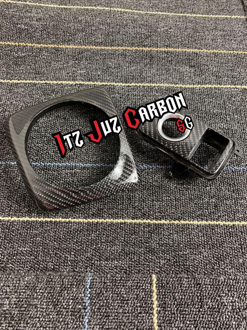 Honda Civic FD2R Carbon Shifter cover & Push start panel, Car ...