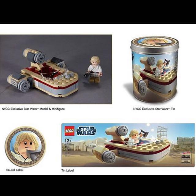 Lego Star Wars Rare Exclusive Tins SDCC Mual Sith, NYCC Luke Speeder ...
