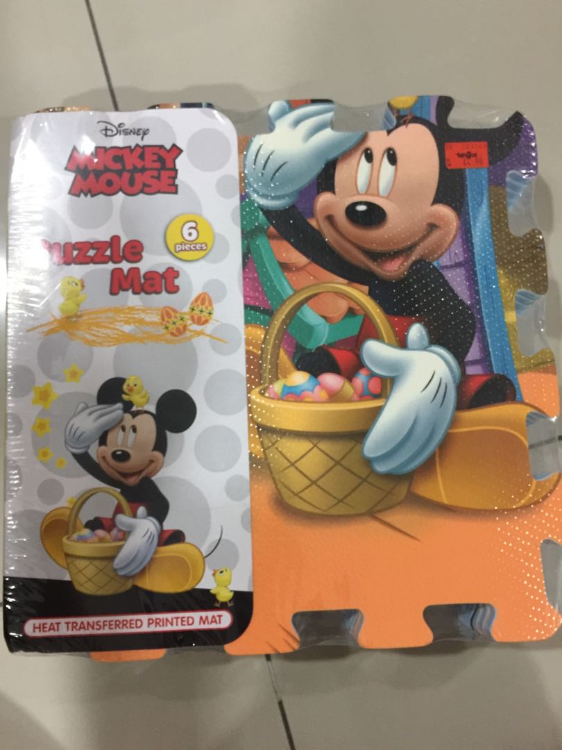 Mickey Mouse puzzle mat (6pcs), Hobbies & Toys, Toys & Games on Carousell